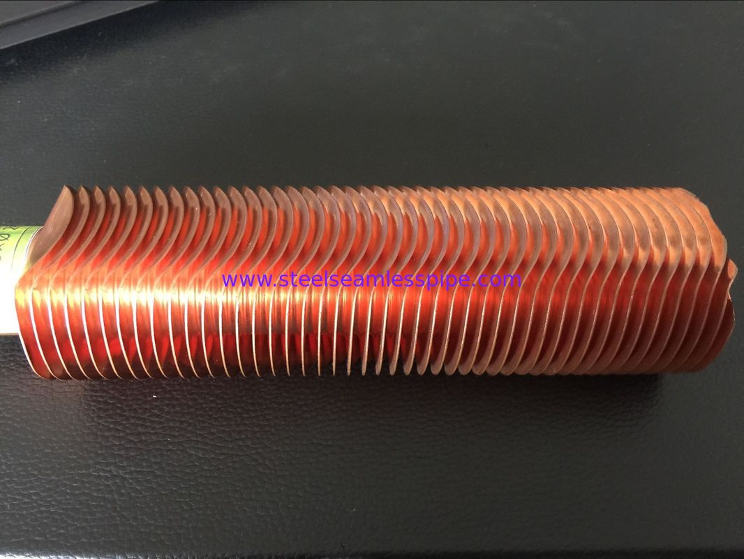 CuNi 90 10 Shape Type Heat Exchanger Fin Tube OD25 4 X 1 5WT L Finned