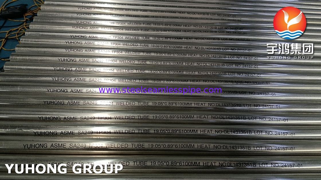 ASTM A249 TP304 Welded Stainless Steel Tube Boiler and Superheater Tubes