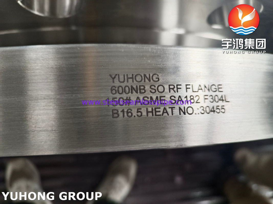 ASME SA182 F304L Stainless Steel Forged Flange Slip On Raised RF