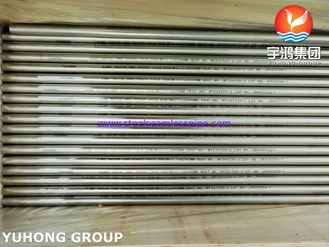 ASME SB338 UNS R50400 GRADE 2 UNALLOYED TITANIUM SEAMLESS TUBE