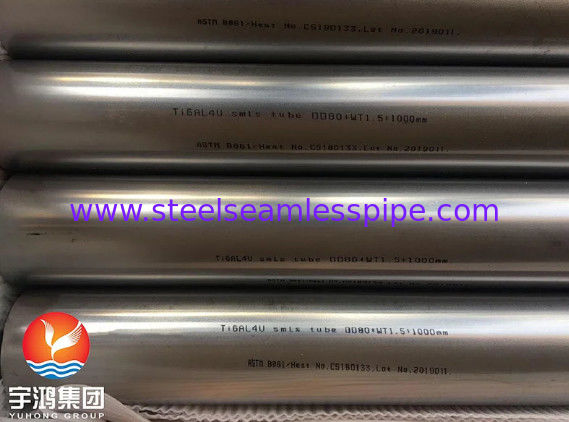 ASTM B338 / ASME SB338 Grade 5 / UNS R56400 Titanium Alloy Seamless Tubes