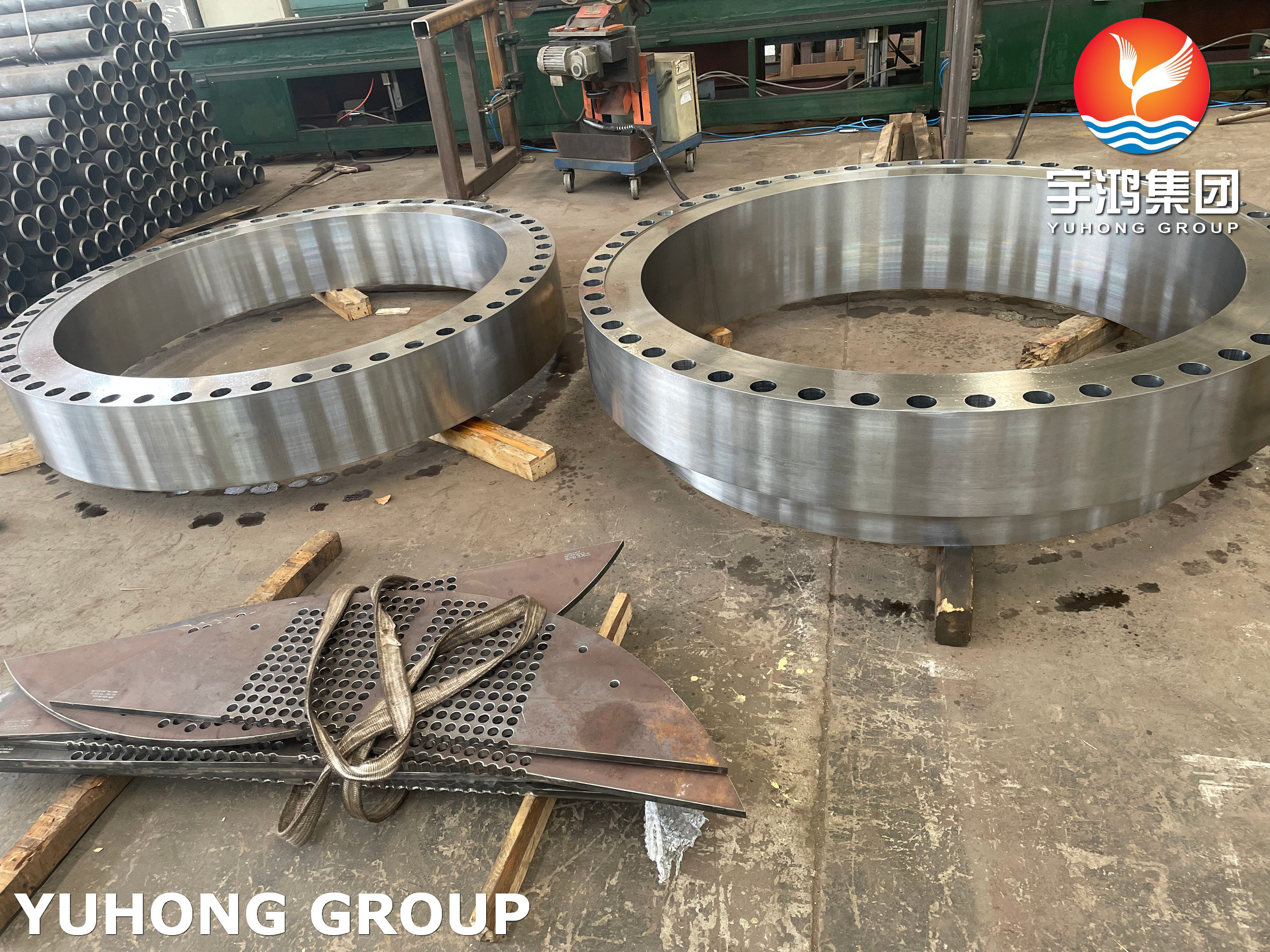 ASME SA105 Carbon Forged Steel Body Flange On Shell For Heat Exchanger