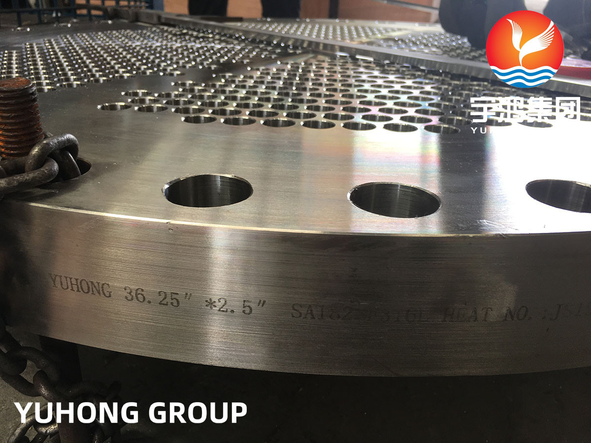 ASME SA182 F316L, 1.4404 Stainless Steel Forged Tubesheet For Heat ...