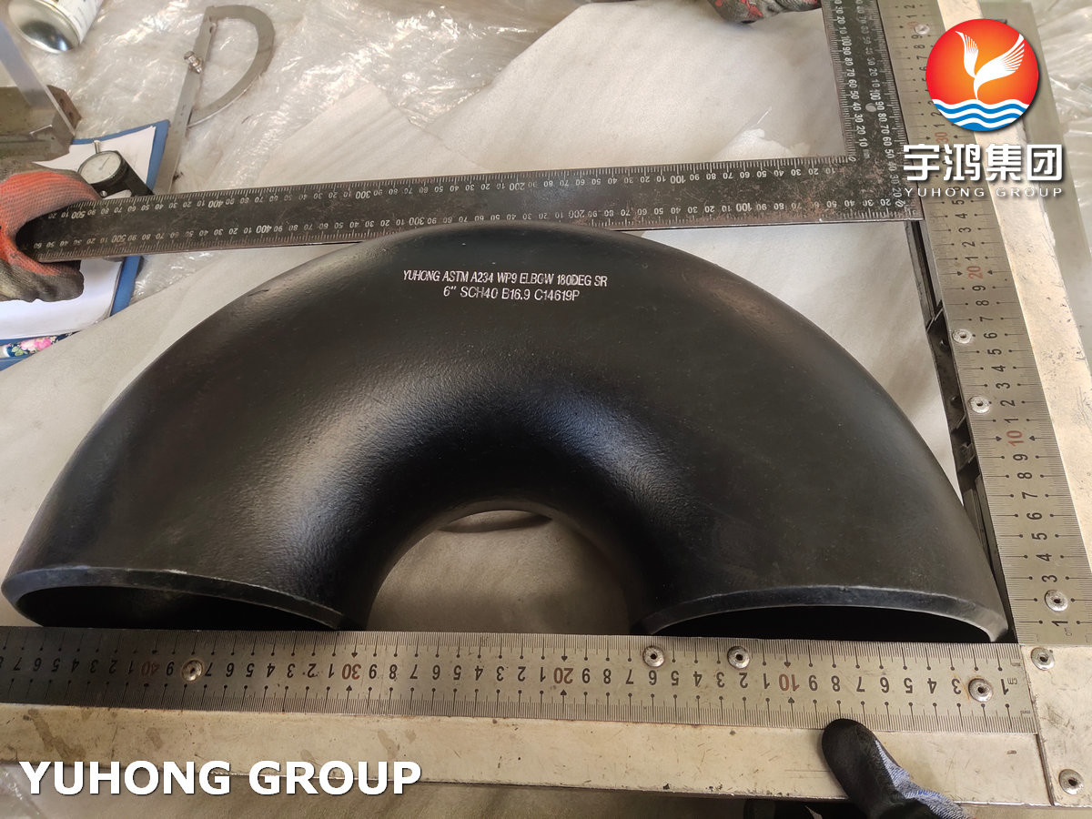 ASTM A234 WP9 CL1 / CL3 Alloy Steel Buttweld Pipe Fitting 180 Degree Elbow