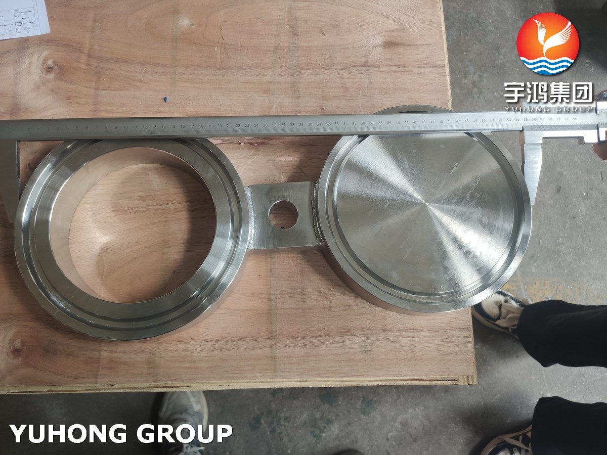 ASTM A182 F51 Duplex Steel Spectacle Blind Flange / B16.48 RTJ Figure-8 ...