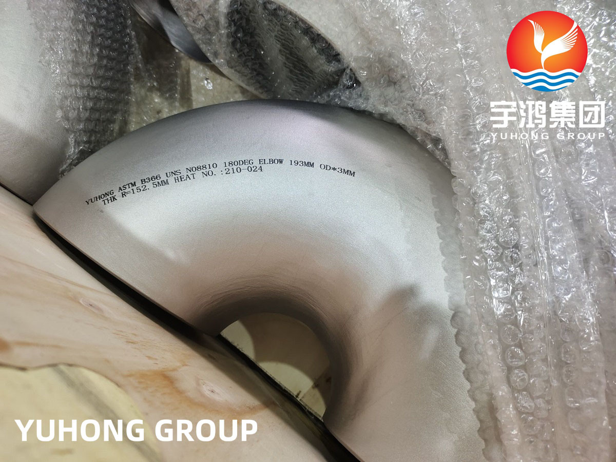 ASTM B366 N08810 Incoloy 800H Nickel Alloy 180° Elbow B16.9