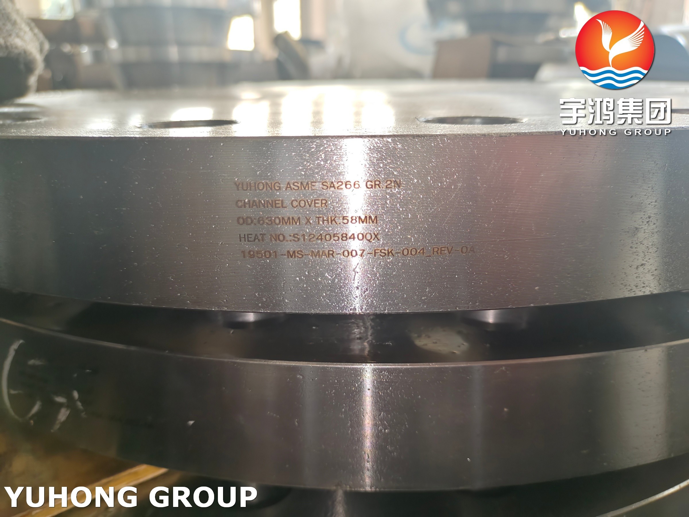 ASTM A266 ASME SA266 GR.2N Heat Exchanger Parts Channel Cover Flange