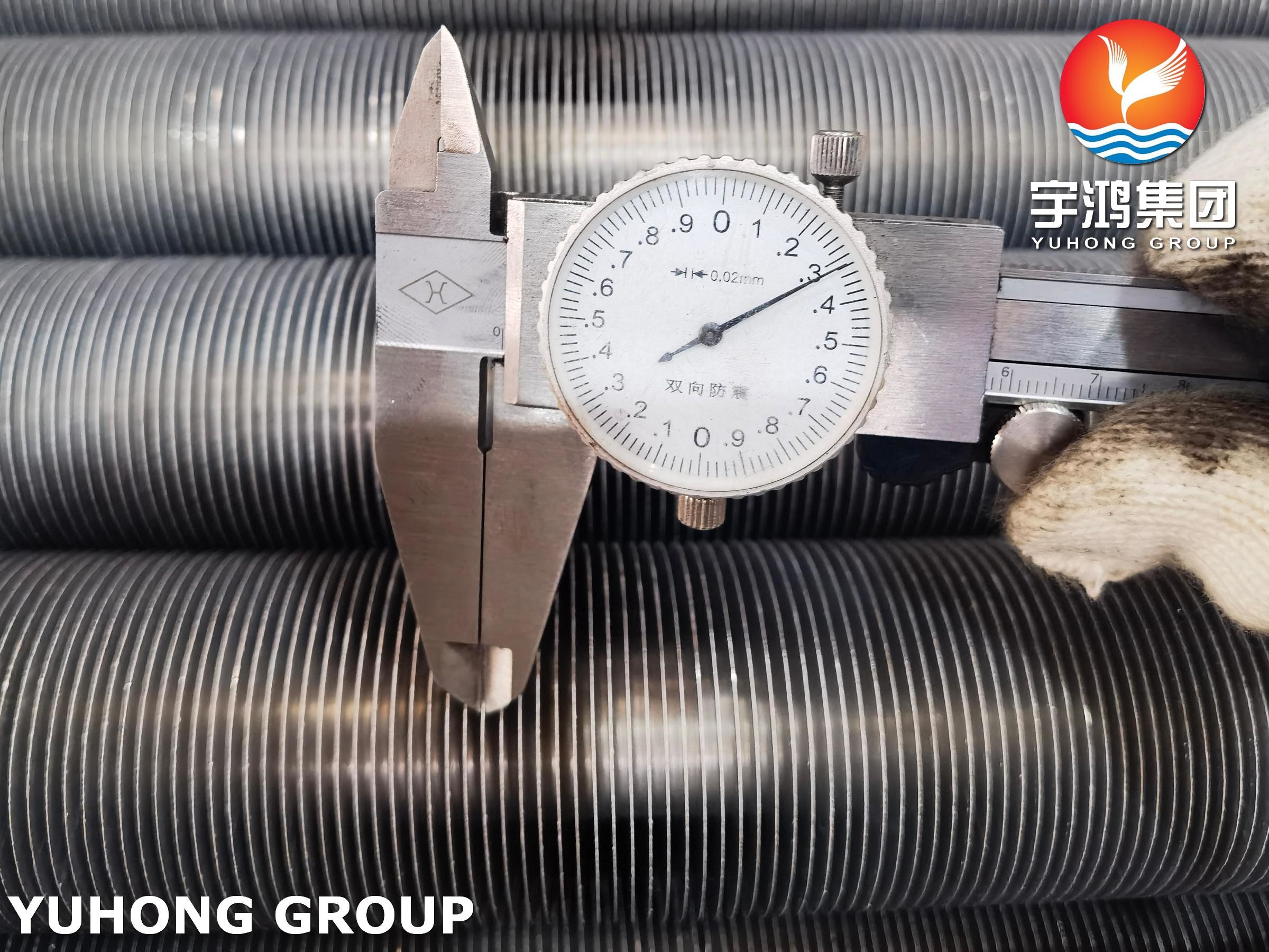 ASTM A179 G-Type Embedded Finned Tube , Aluminium 1060 , for Heat ...