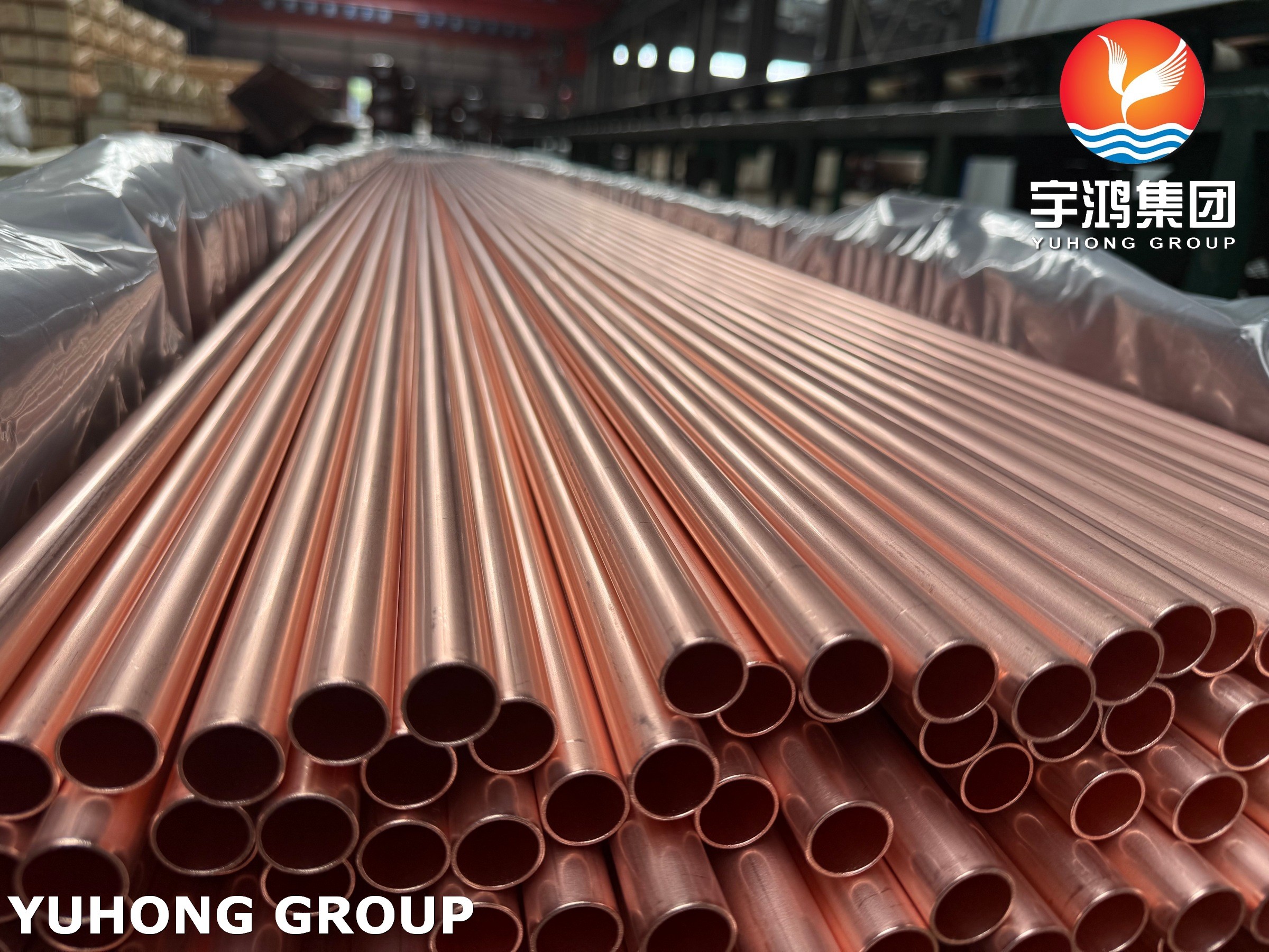 ASTM B111 UNS C12200 / CW024A Seamless Copper Tube DHP Heat Exchanger Tube