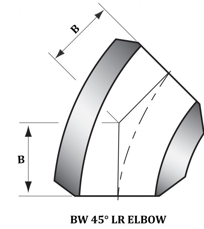 JIS B2312 SUS 304 Elbow Japanese Standard Stainless Steel Buttweld Fitting