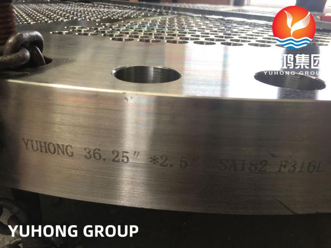 ASME SA182 F316l Tubesheet For Floating Head Exchanger Shell Heat Exchanger