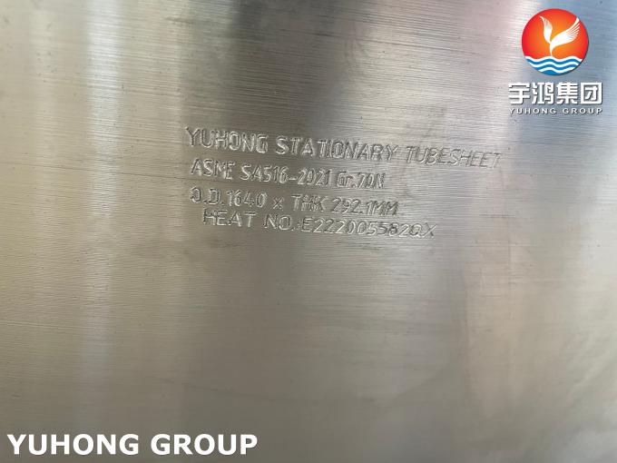 ASME SA516 Gr.70N Carbon Steel Stationary Tubesheet Heat Exchanger Parts