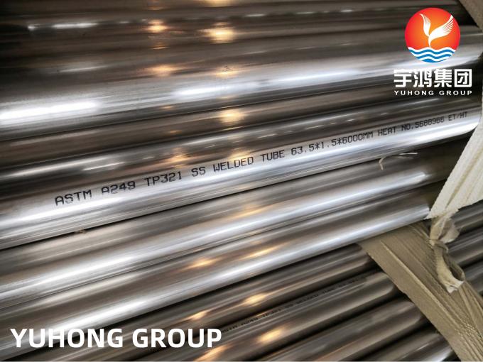 ASTM A249 TP321 Austenitic Stainless Steel Welded Condenser Tubes