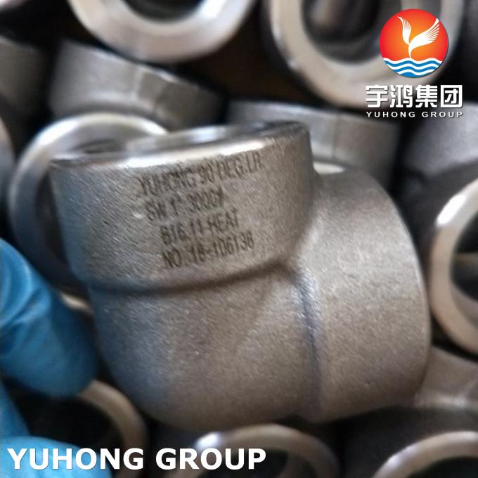 ASTM A105 Carbon Steel Fittings Socket Weld 90Deg LR Elbows 3000LBS ASME B16.11