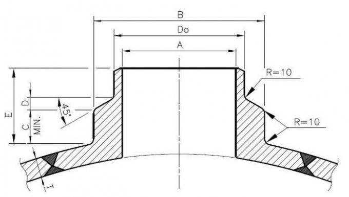 ASME SA105N Carbon Steel Self Reinforced Nozzle Pressure Vessels Part