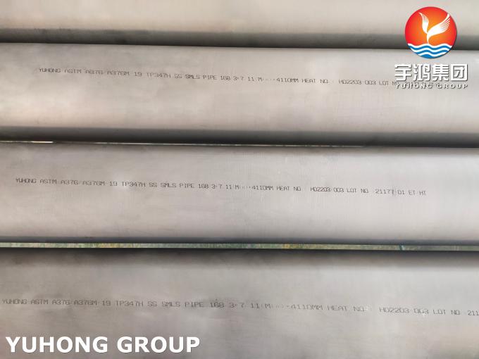 ASTM A376 TP347H Stainless Steel Seamless Pipe With Pickled And Annealed