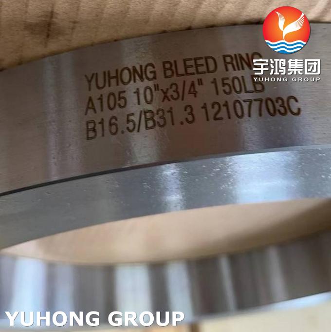 ASTM A105 Carbon Steel Pipe Fitting Forged Bleed Ring / Drip Ring