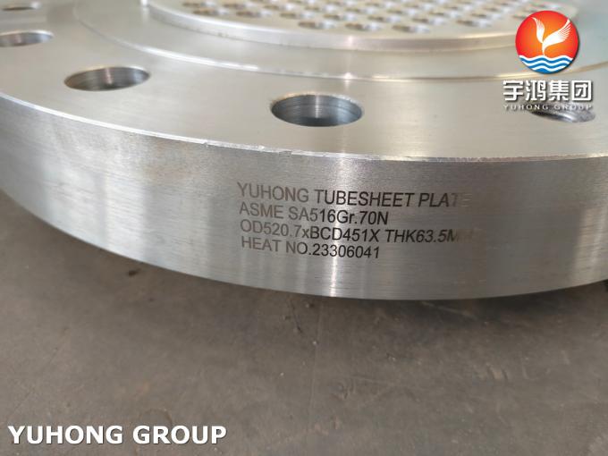 ASME SA516 Gr.70N Carbon Steel Tubesheet Plate For Heat Exchanger